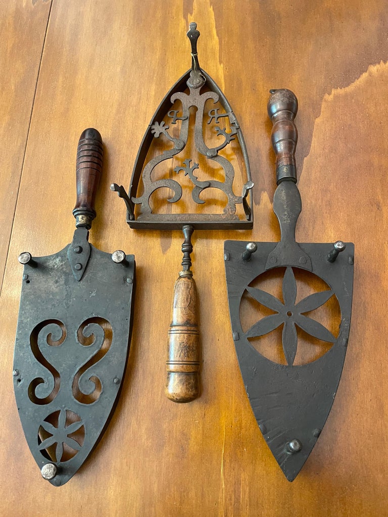 Three Hand-forged Wrought Iron Trivets 18th Century Italian Iron Rests ...