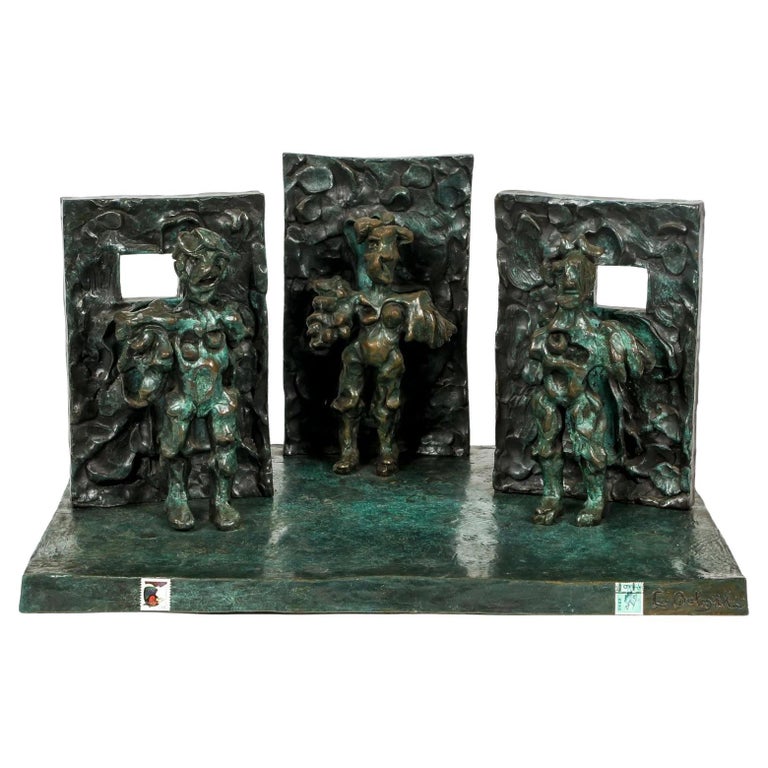 Three Human Bird Figures '1984' by Bob La Bobgah For Sale at 1stDibs