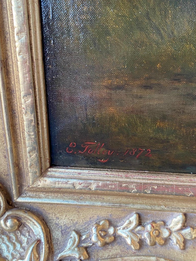 "Three Hunters by a Dovecot" by E. Tolley / Signed and Dated 1872. For ...