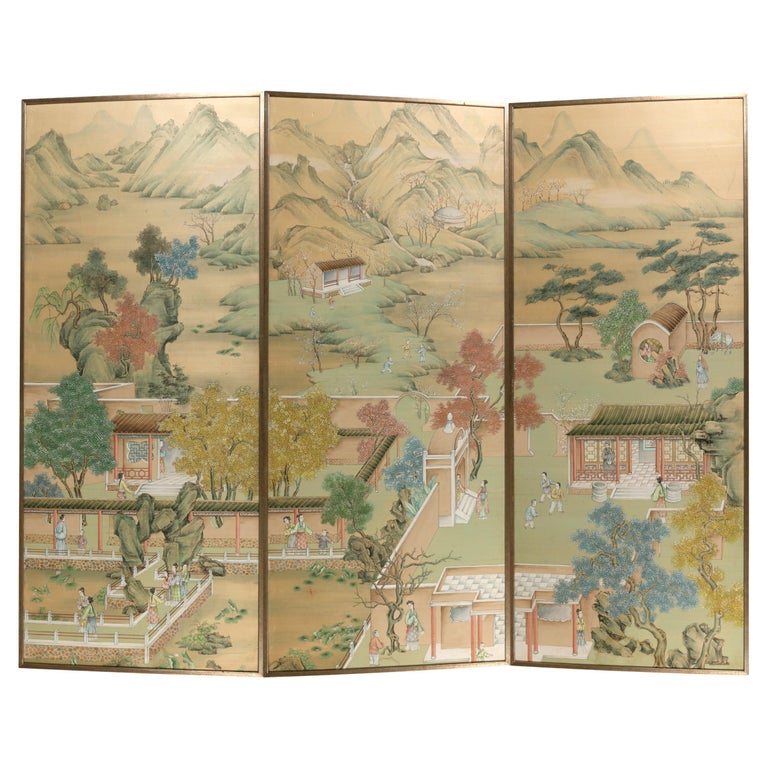 Three Important Framed Asian Panels at 1stDibs