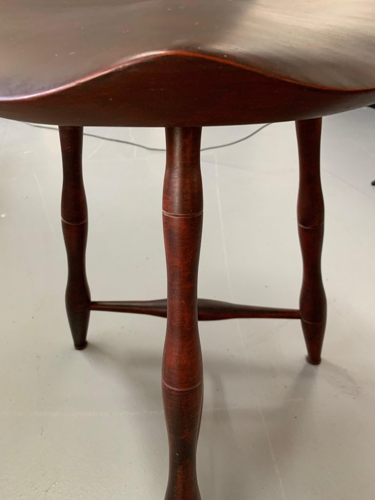 Three-Legged Stool by Studio Woodworker John W Los For Sale at 1stDibs