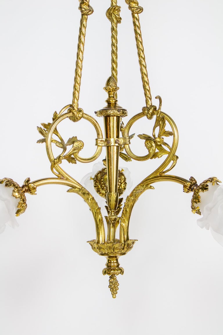 Three Light French Chandelier For Sale at 1stDibs