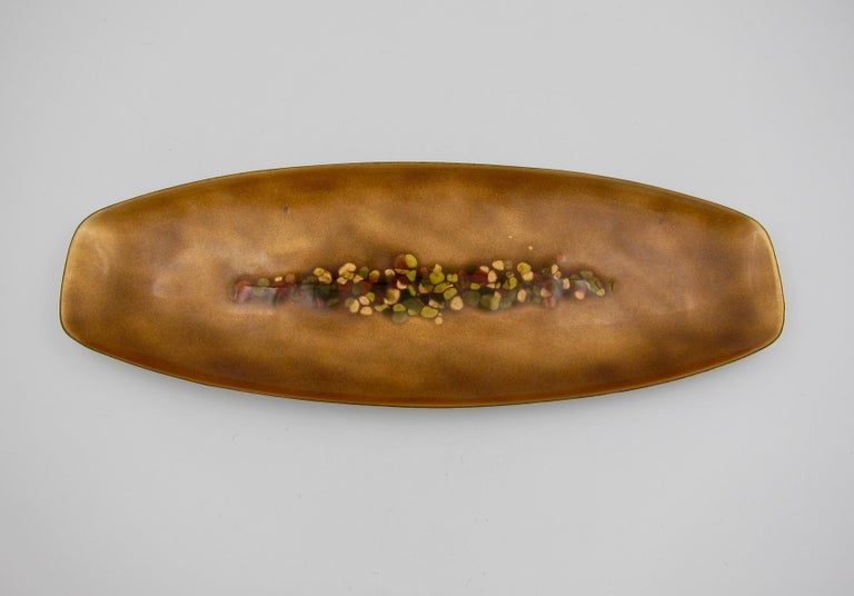 Three Mid-Century Modern Enamel on Copper Trays at 1stDibs