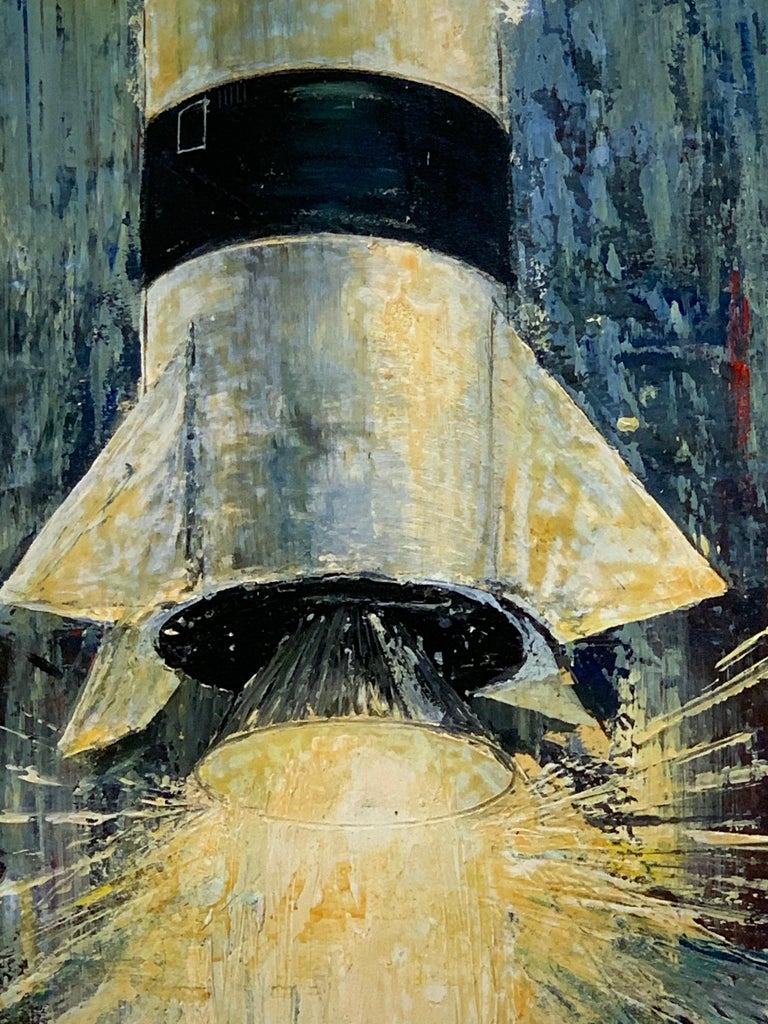 Three Oil Paintings from the American Rocket Society For Sale at 1stdibs