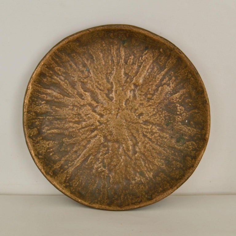 Three Organic Hand Crafted Cast Bronze Bowls, 1970's For Sale at 1stDibs