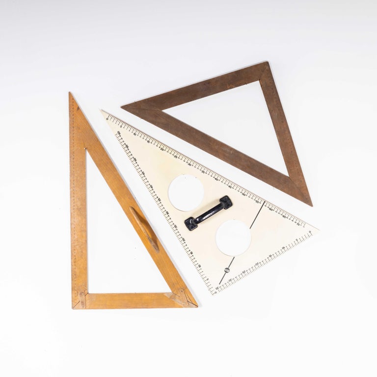 Three Oversize Teaching, Blackboard Triangles For Sale at 1stDibs