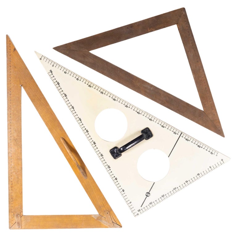 Three Oversize Teaching, Blackboard Triangles For Sale at 1stDibs