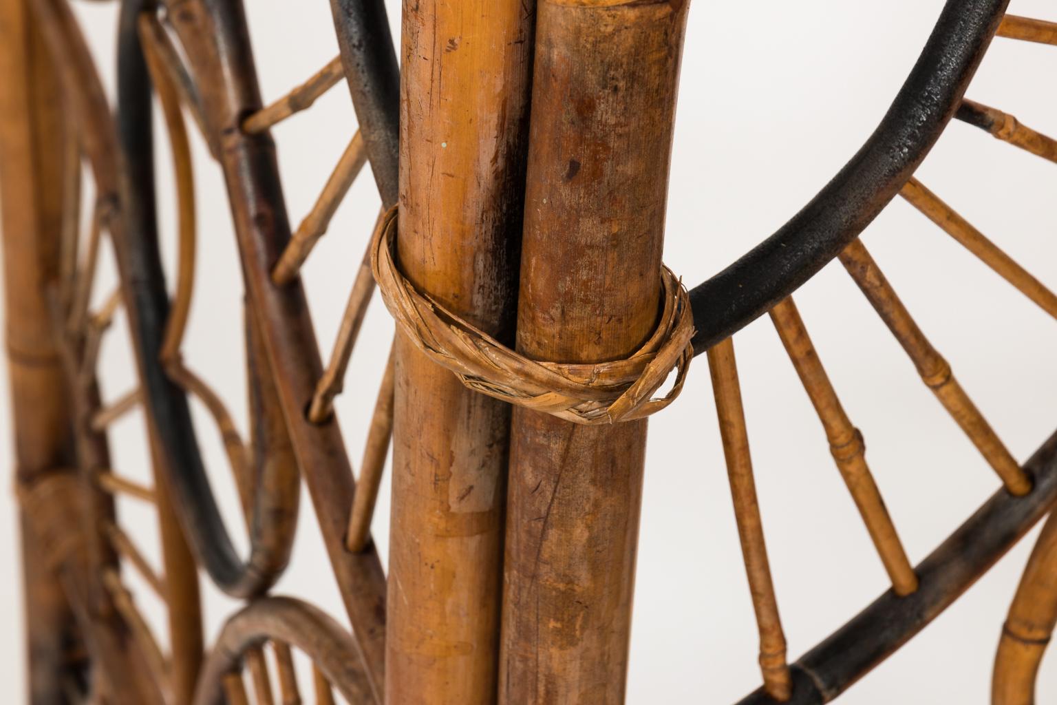 Three-Panel Foldable Bamboo Screen, circa Mid-20th Century at 1stDibs