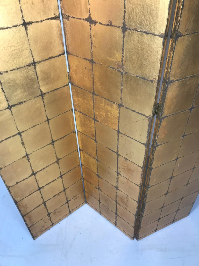 Three-Panel Gold Leaf Arched Screen / Room Divider, Italy at 1stDibs ...
