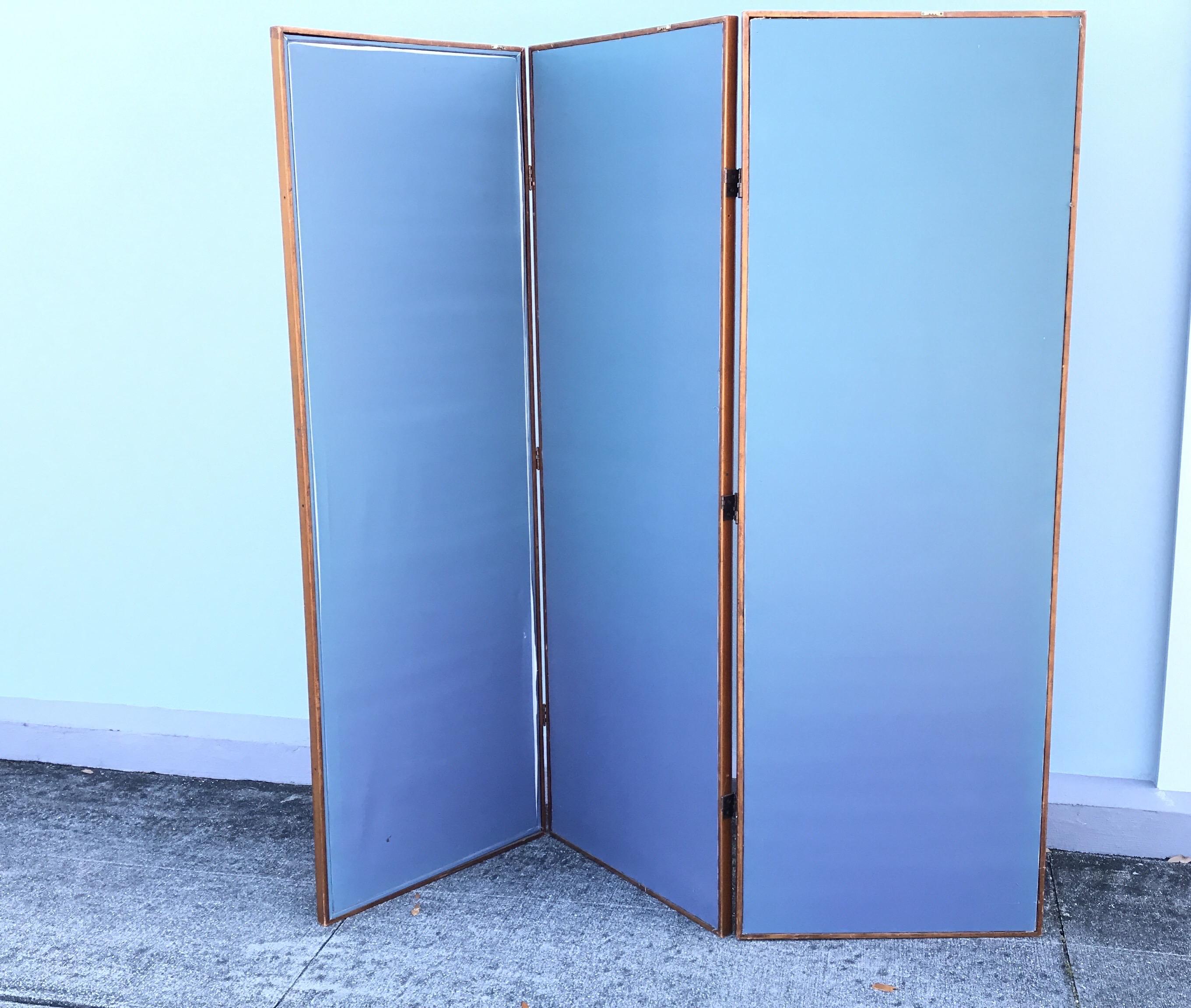 Three-Panel Painted Japanese Screen at 1stDibs | japanese panel ...