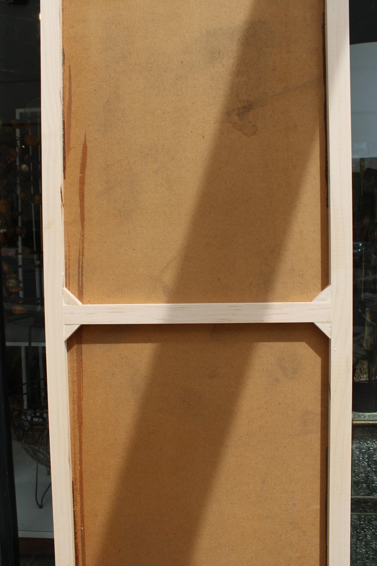 Monumental Nine Foot Triptych Panels Depicting Flowers at 1stDibs