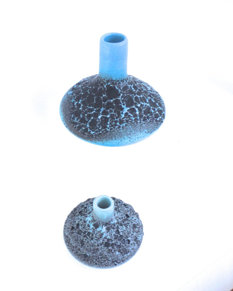 Three-Piece Collection UFOs by Otto Keramik Blistered Glaze 'Fat Lava ...