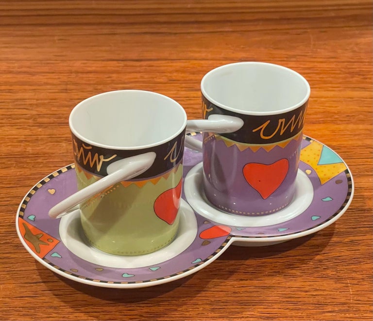Three Piece Post-Modern "Love Cups" Set by Katja Marzahn for Rosenthal ...