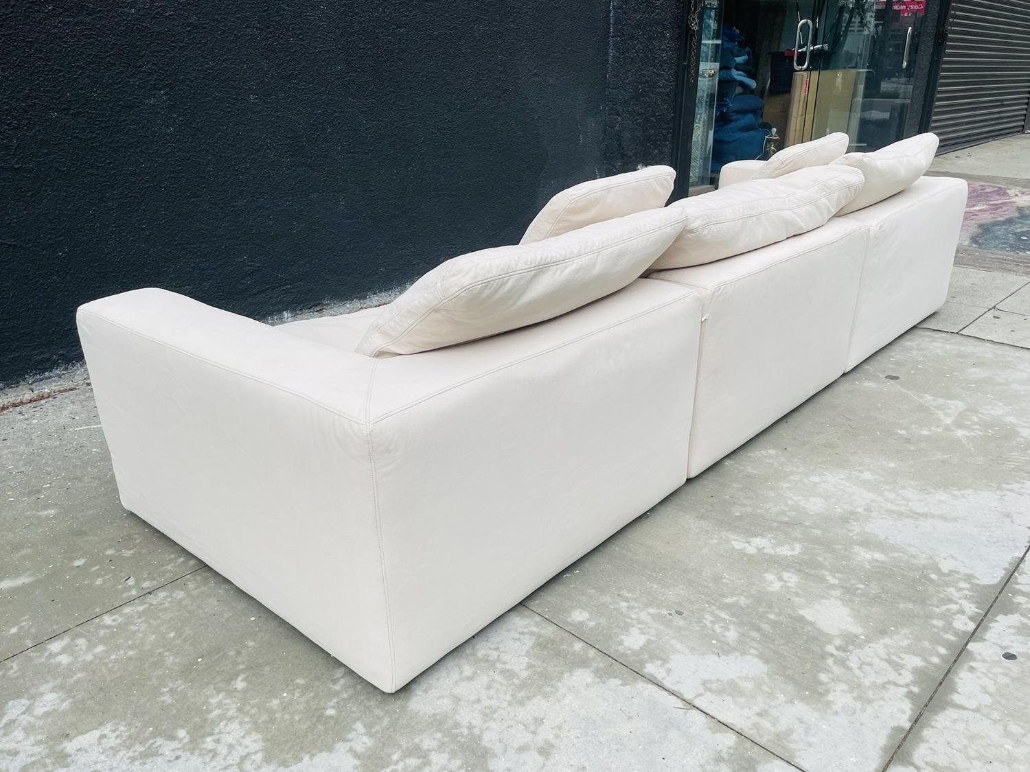 Three Piece Sectional Sofa in the Modern Style at 1stDibs