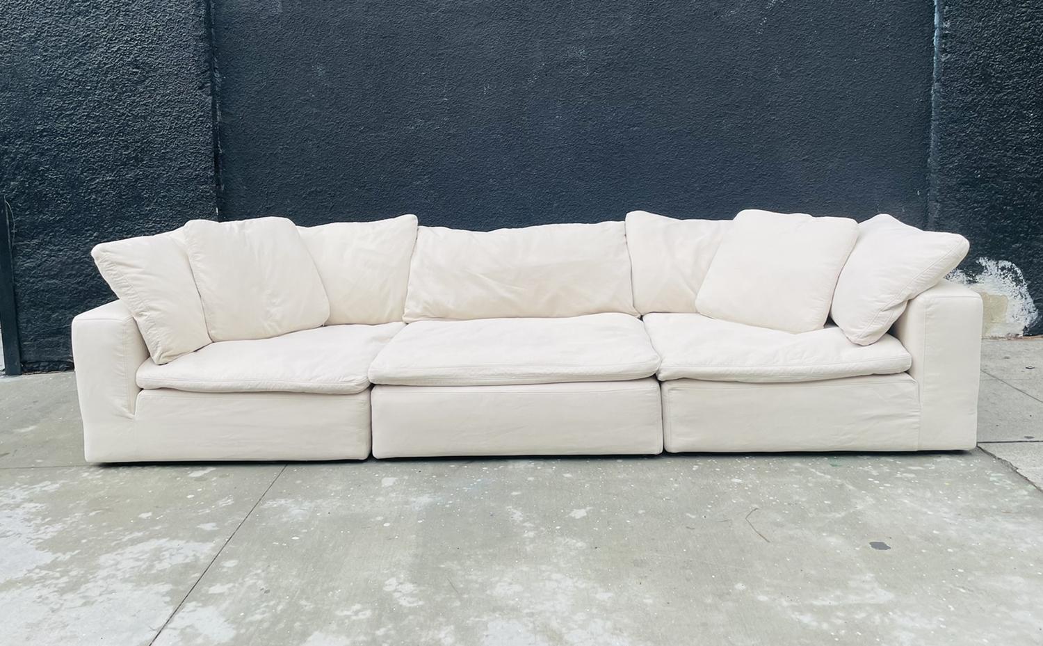 Three Piece Sectional Sofa in the Modern Style at 1stDibs