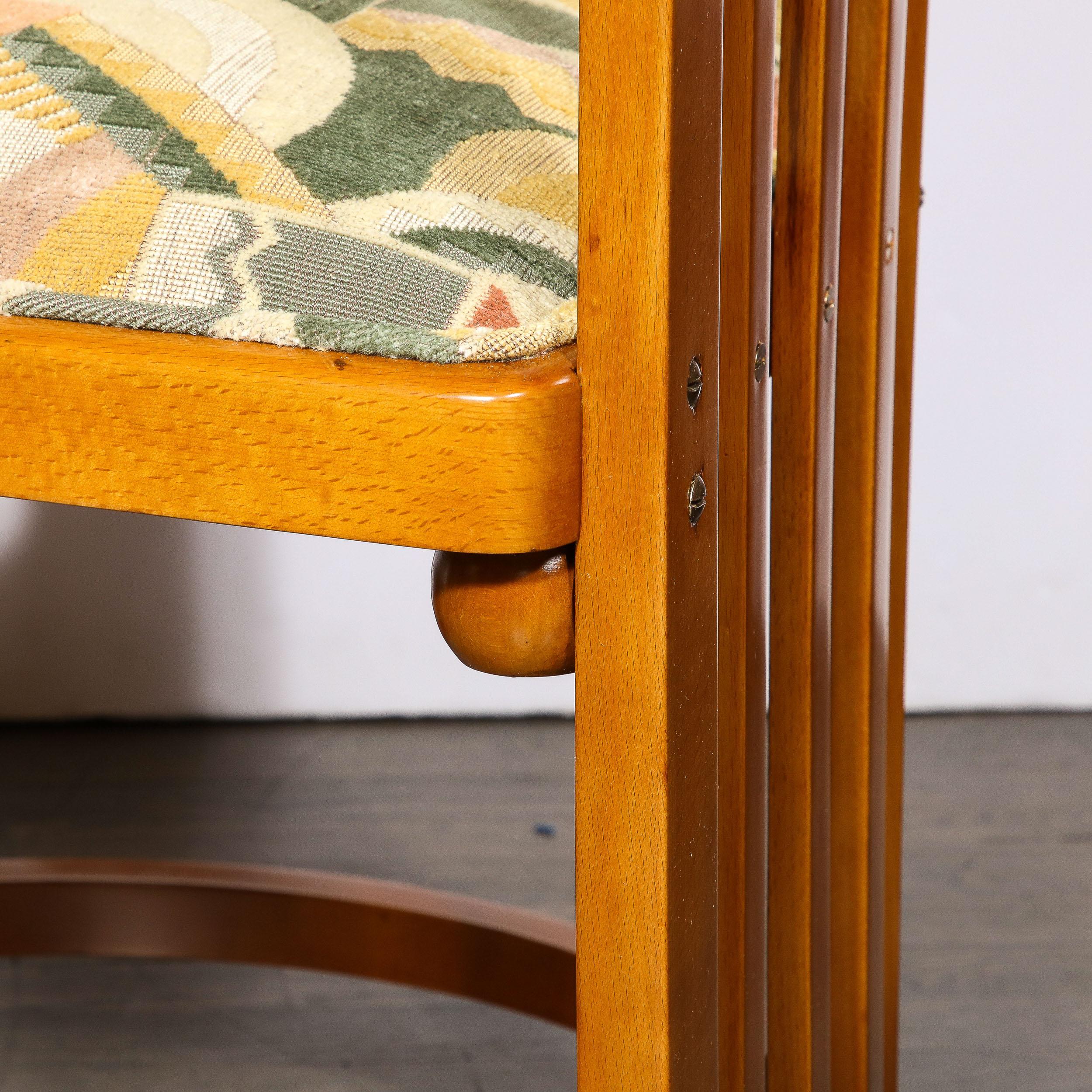 Three Piece Set by Josef Hoffmann w/ Beech Frame and Clarence House ...