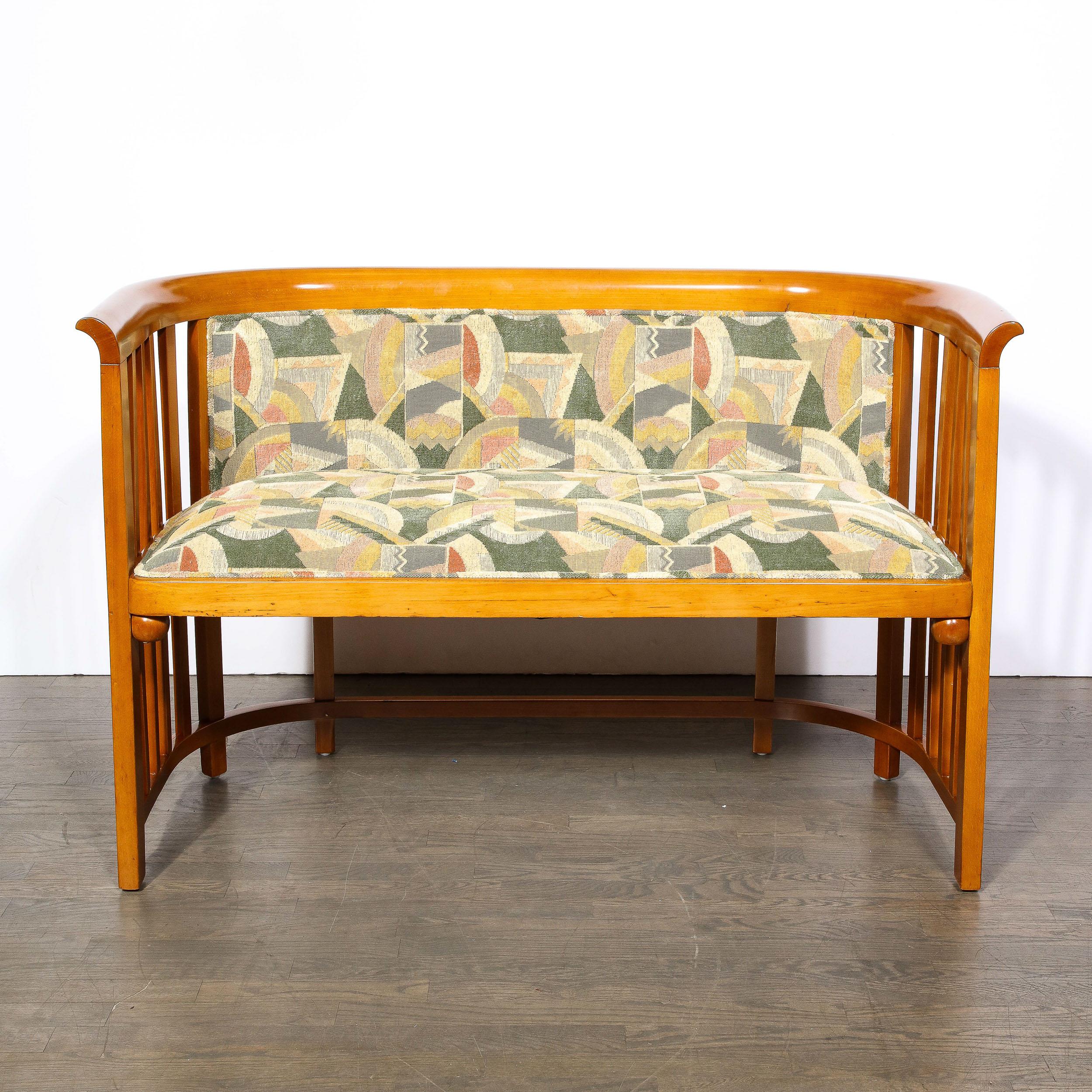 Three Piece Set by Josef Hoffmann w/ Beech Frame and Clarence House ...