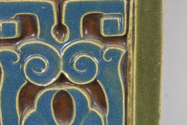 Three Arts &Crafts Rookwood Pottery Co. Stylized Architectural Faience ...