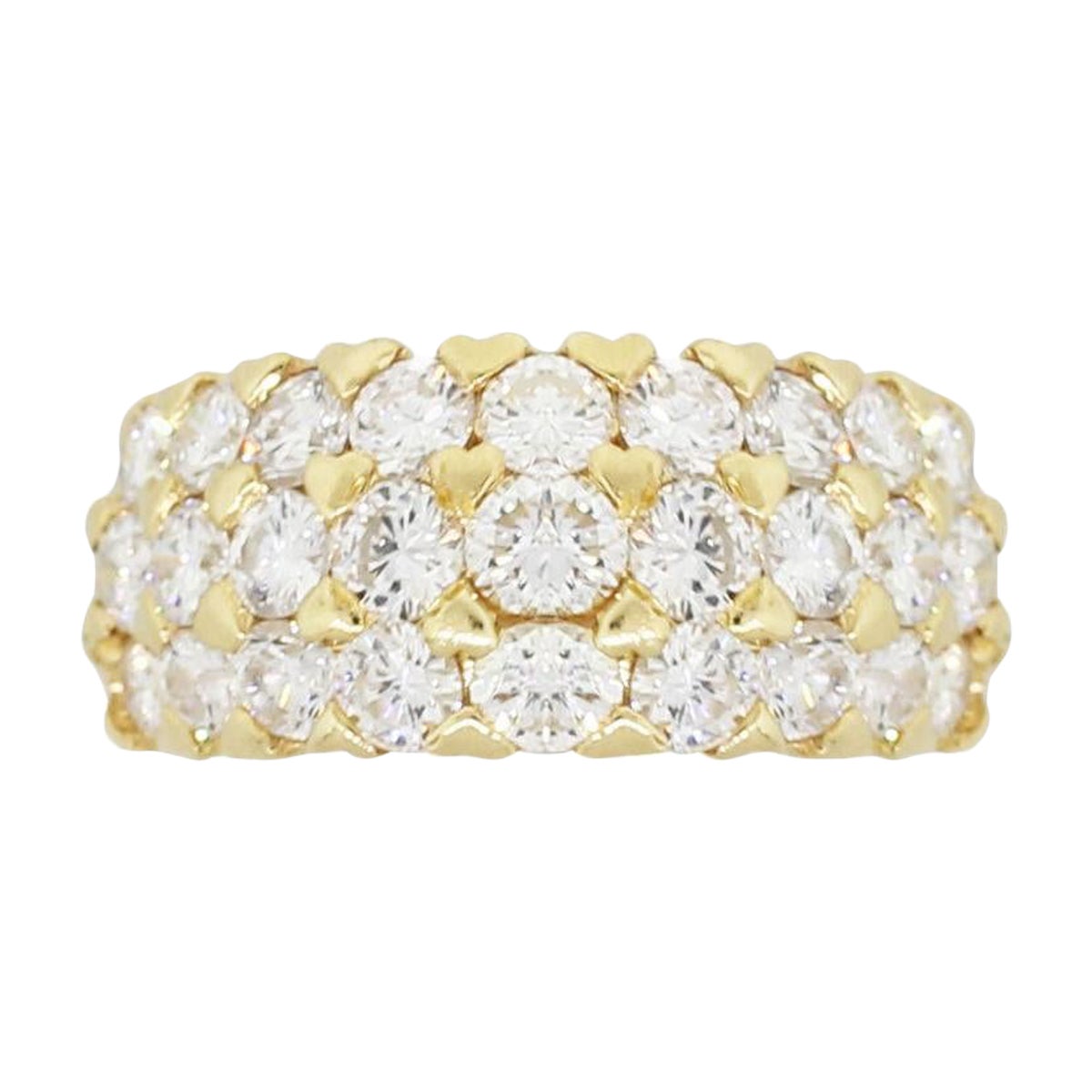 Pave Multi Row Diamond Band Ring For Sale at 1stDibs | multi-row pave ...