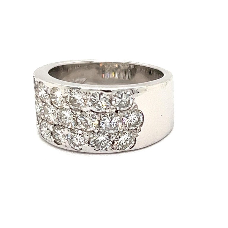 Three Row Diamond Ring at 1stDibs