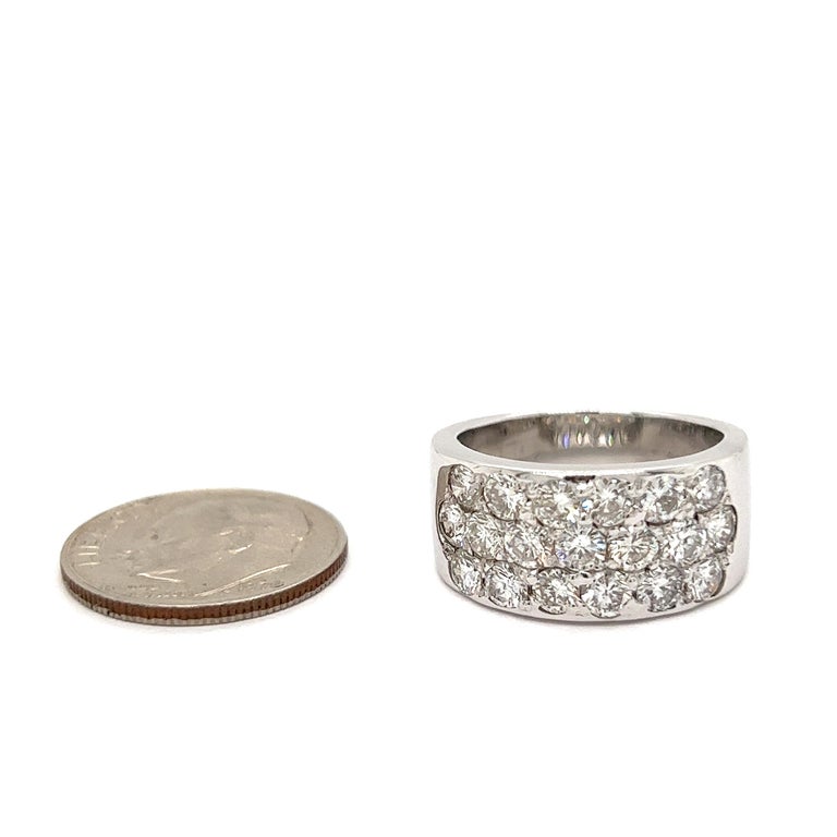 Three Row Diamond Ring at 1stDibs