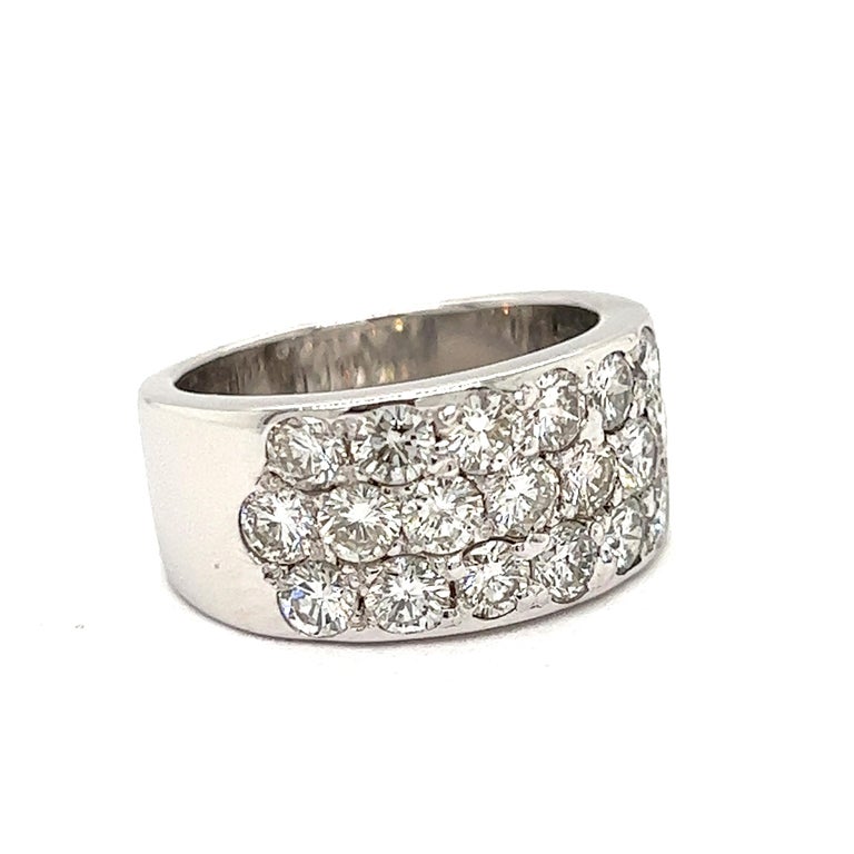 Three Row Diamond Ring at 1stDibs