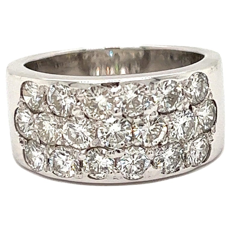 Three Row Diamond Ring at 1stDibs
