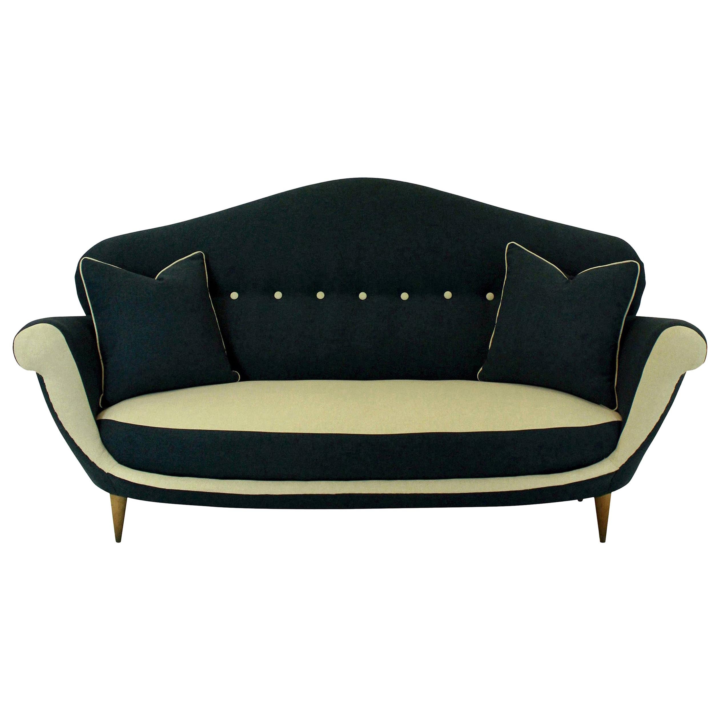 Three-Seat Italian Sofa of Unusual Design For Sale at 1stDibs | unusual ...