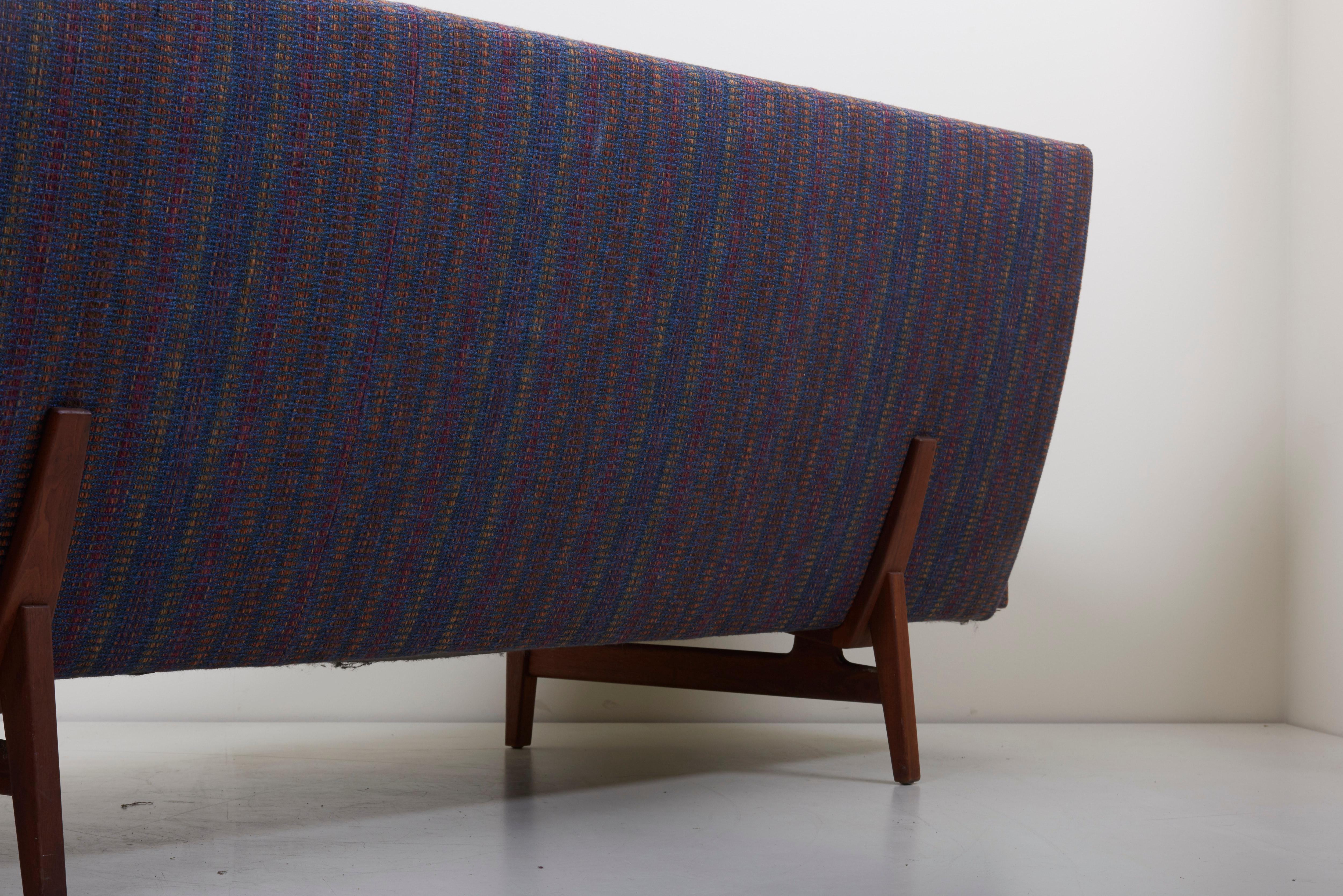 Three-Seat Jens Risom Sofa for Risom Design Inc multicolored fabric ...