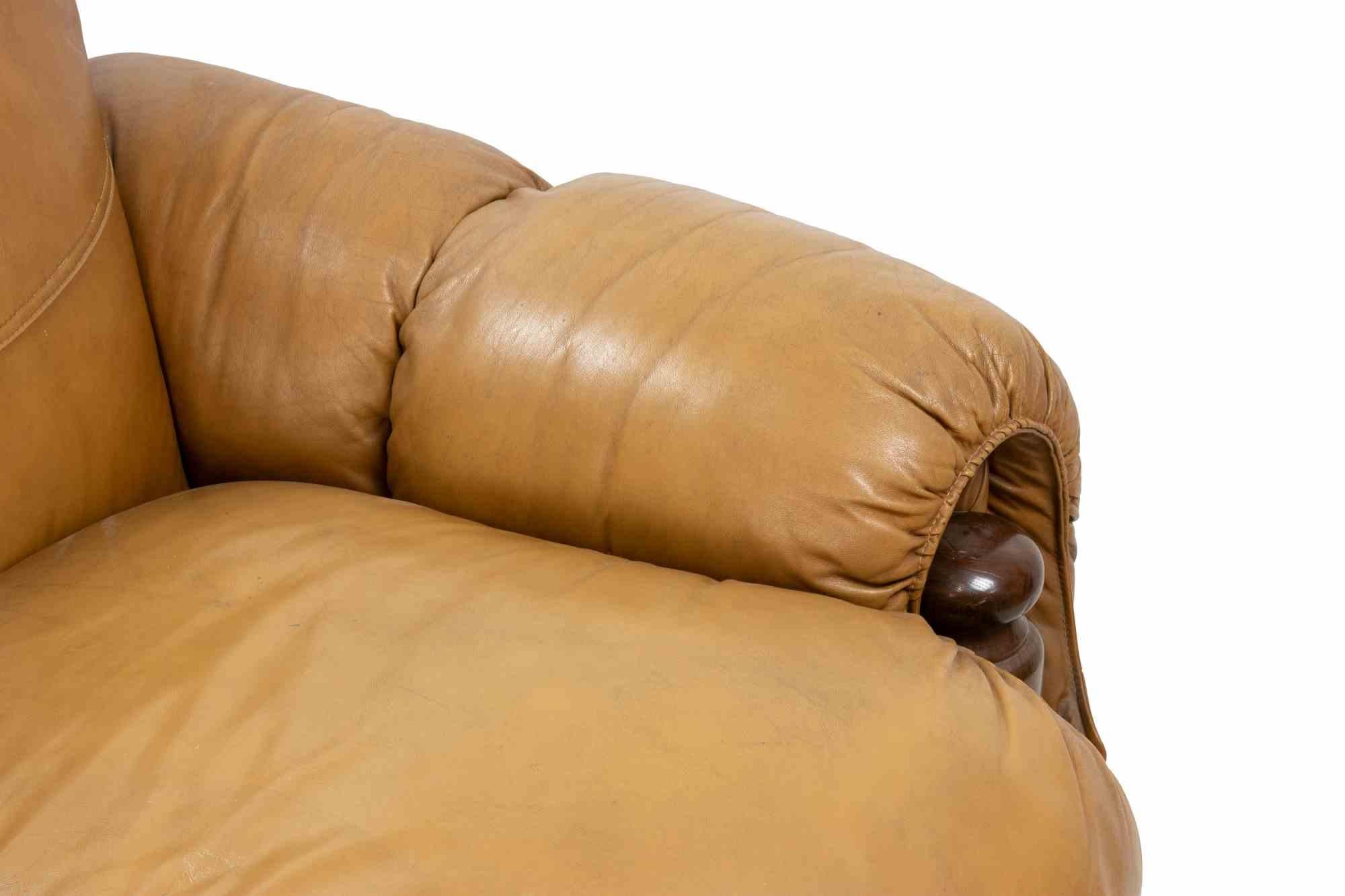 Three Seats Leather Sofa by Brazilian Manufacture, 1970s For Sale at ...
