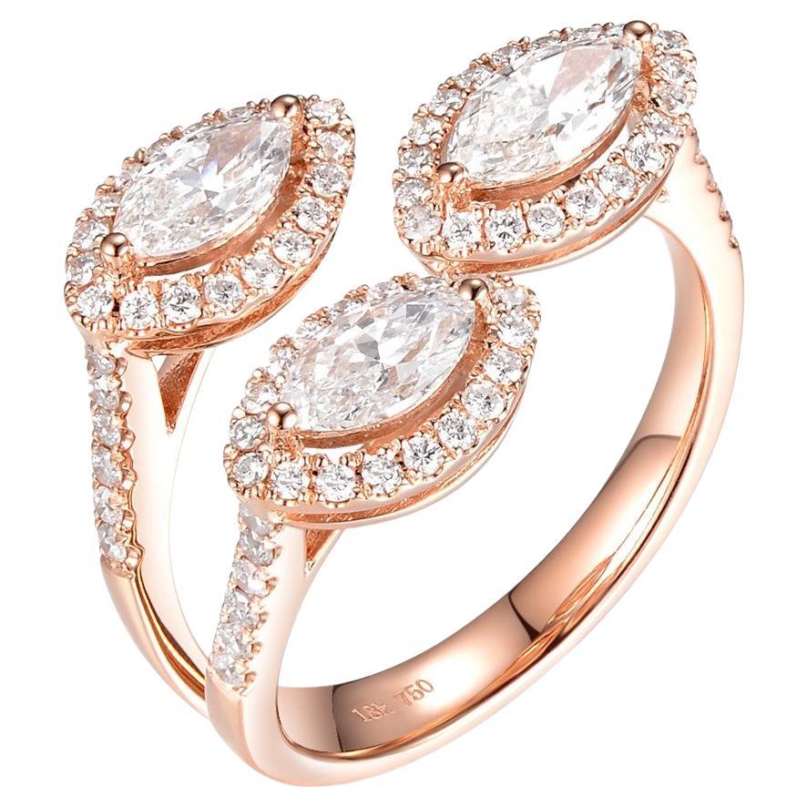Chanel Small Rose Gold Diamond Coco Crush Ring For Sale at 1stDibs