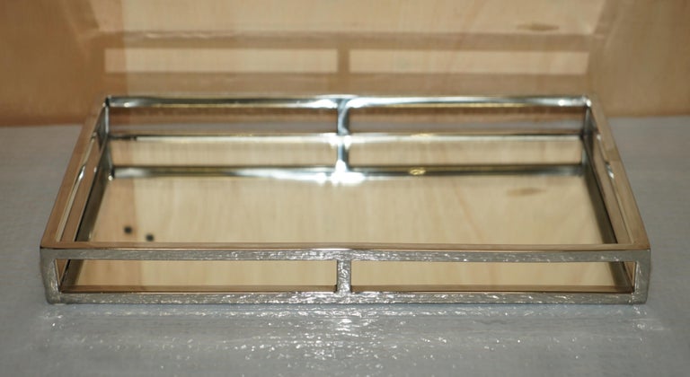 Three the White Company Mirrored Top Serving Trays for Food and Drinks ...