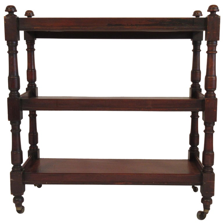 Three-Tier 19th Century English Serving Cart at 1stDibs
