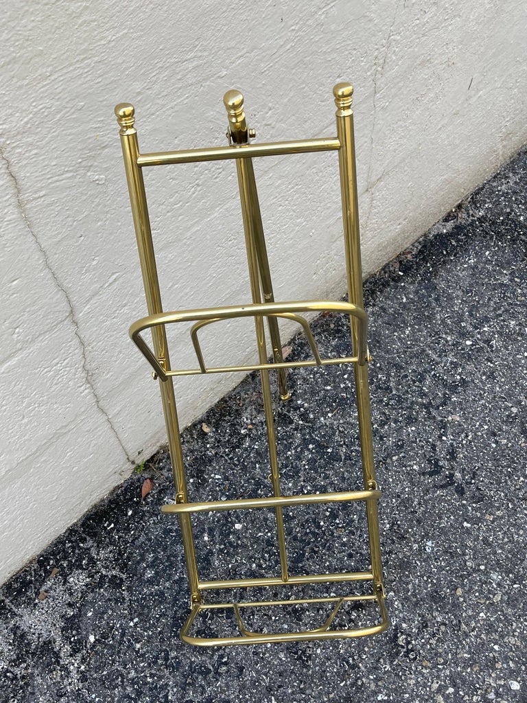 Three Tier Brass Magazine Rack For Sale at 1stDibs | 3 tier magazine holder