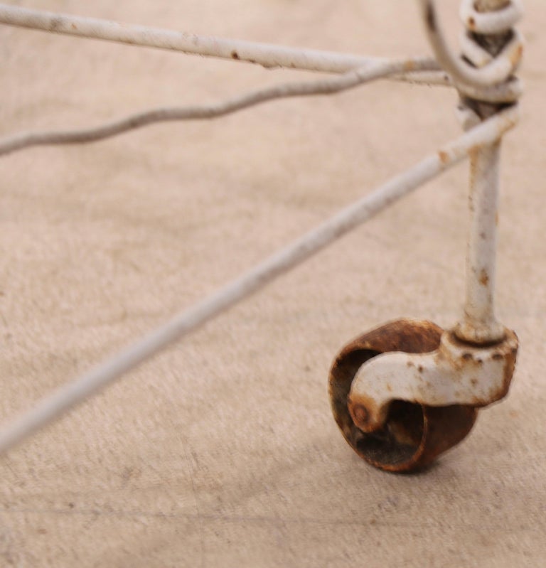 Three Tier French Style Semi Circular Wire Plant Stand For Sale at 1stDibs