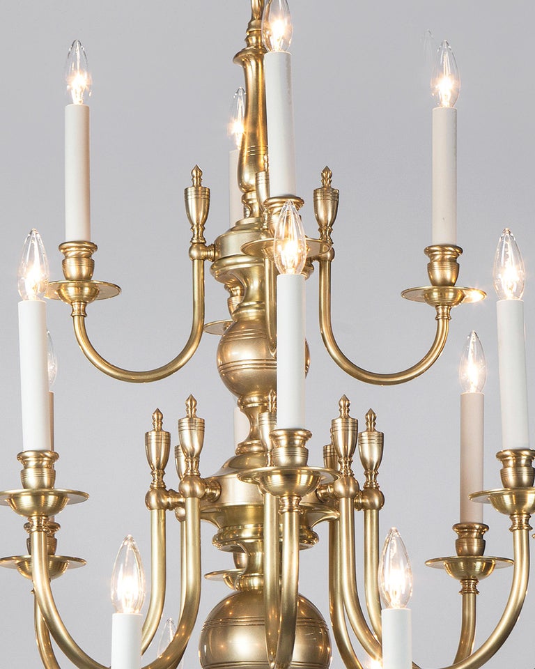Three-Tier Solid Brass Astrid 24 Chandelier by Remains Lighting ...