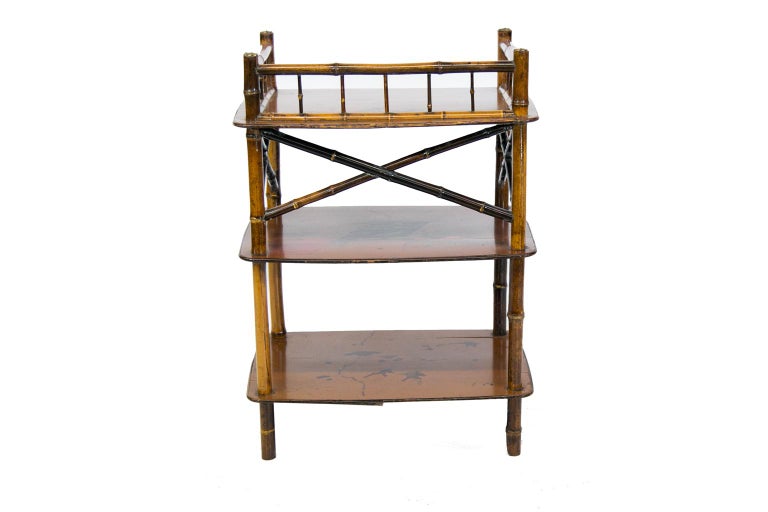 Three-Tiered Bamboo Display Shelf at 1stDibs