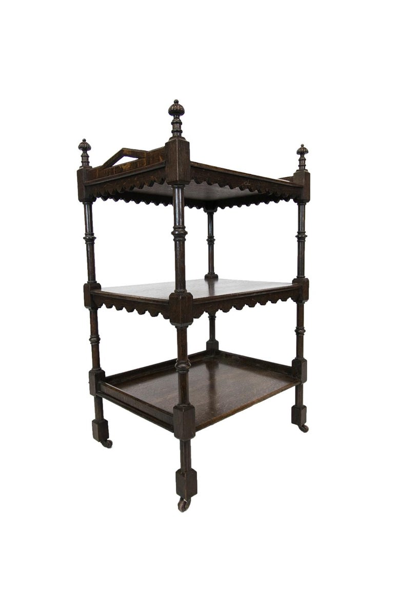 Three-Tiered Oak Shelf at 1stDibs