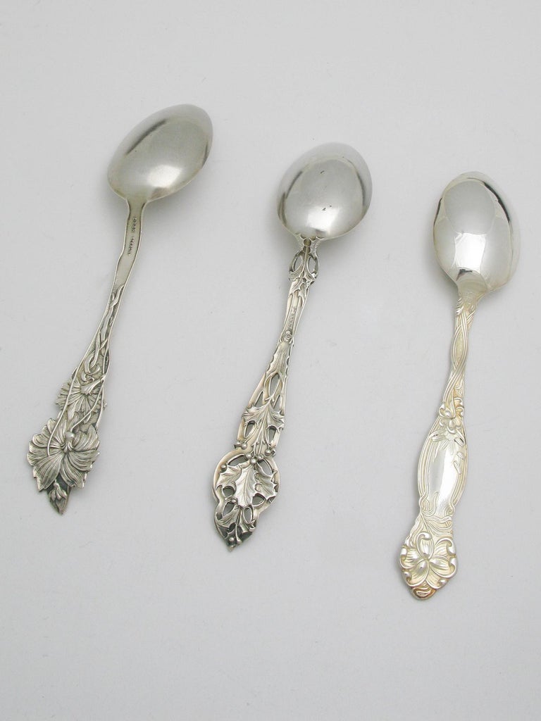 Three Tiffany and Co Sterling Silver Teaspoons with Assorted ...