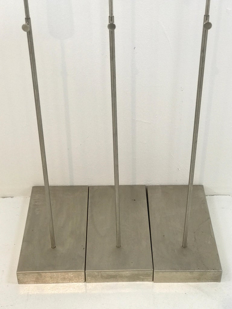 Three Vintage Carved Wood Hand Displays on Chrome Bases, Set Only For ...