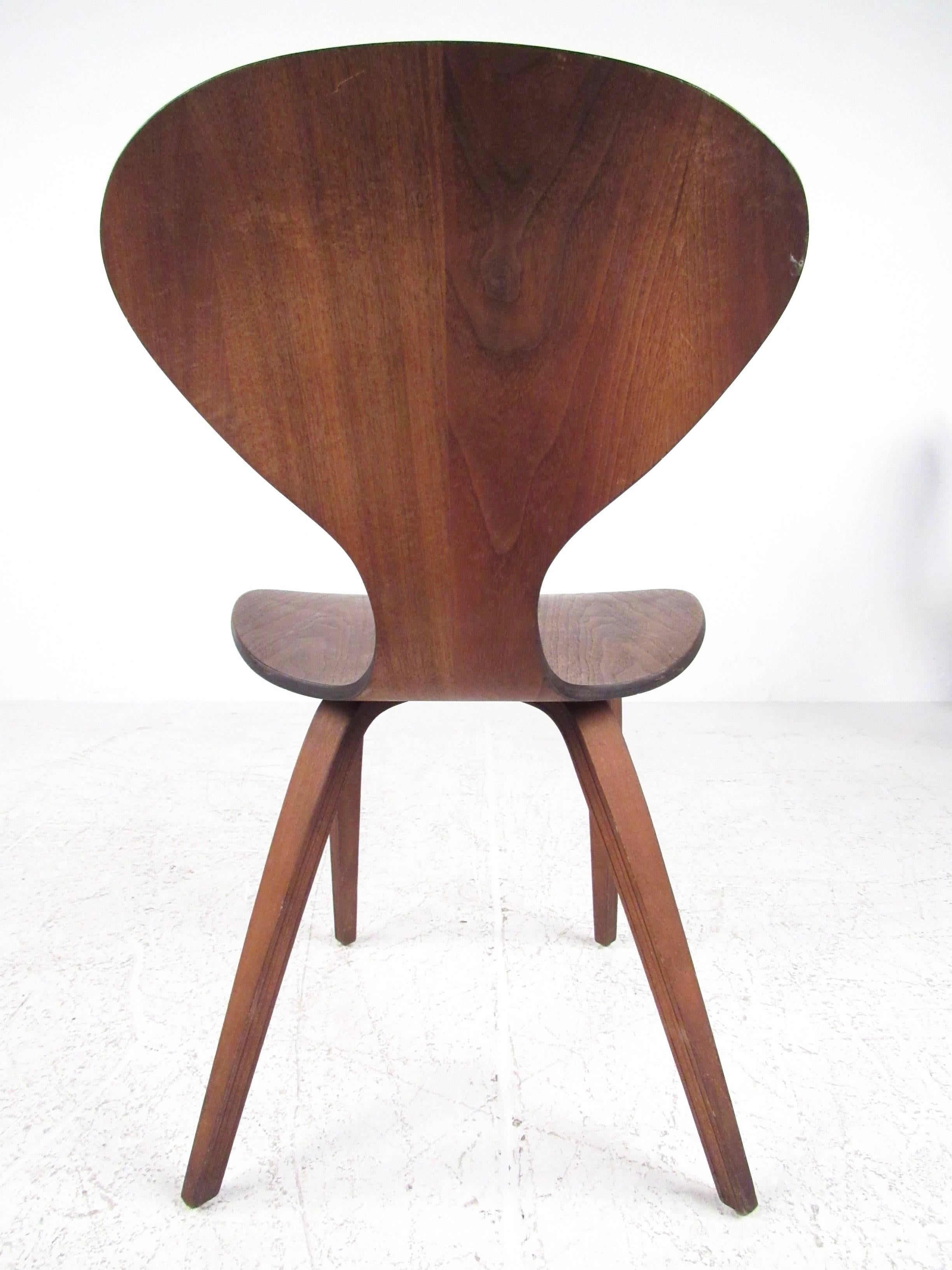 Three Vintage Dining Chairs After Norman Cherner For Sale at 1stDibs