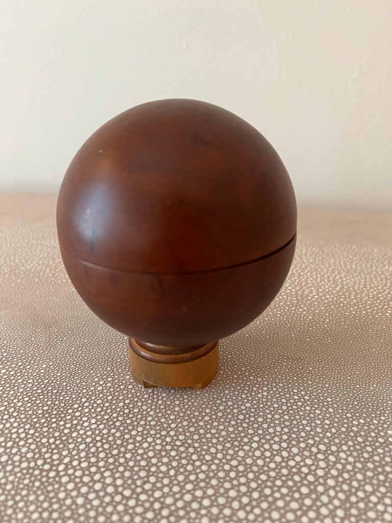 Three Wooden Sphere Nesting Balls For Sale at 1stDibs