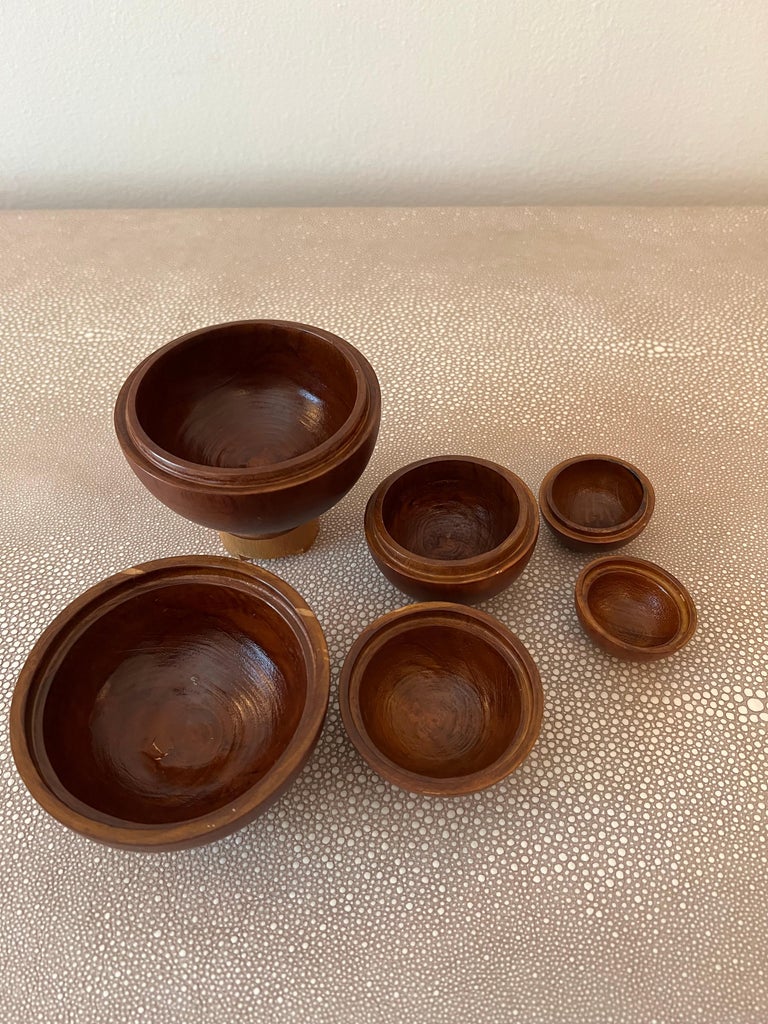 Three Wooden Sphere Nesting Balls For Sale at 1stDibs