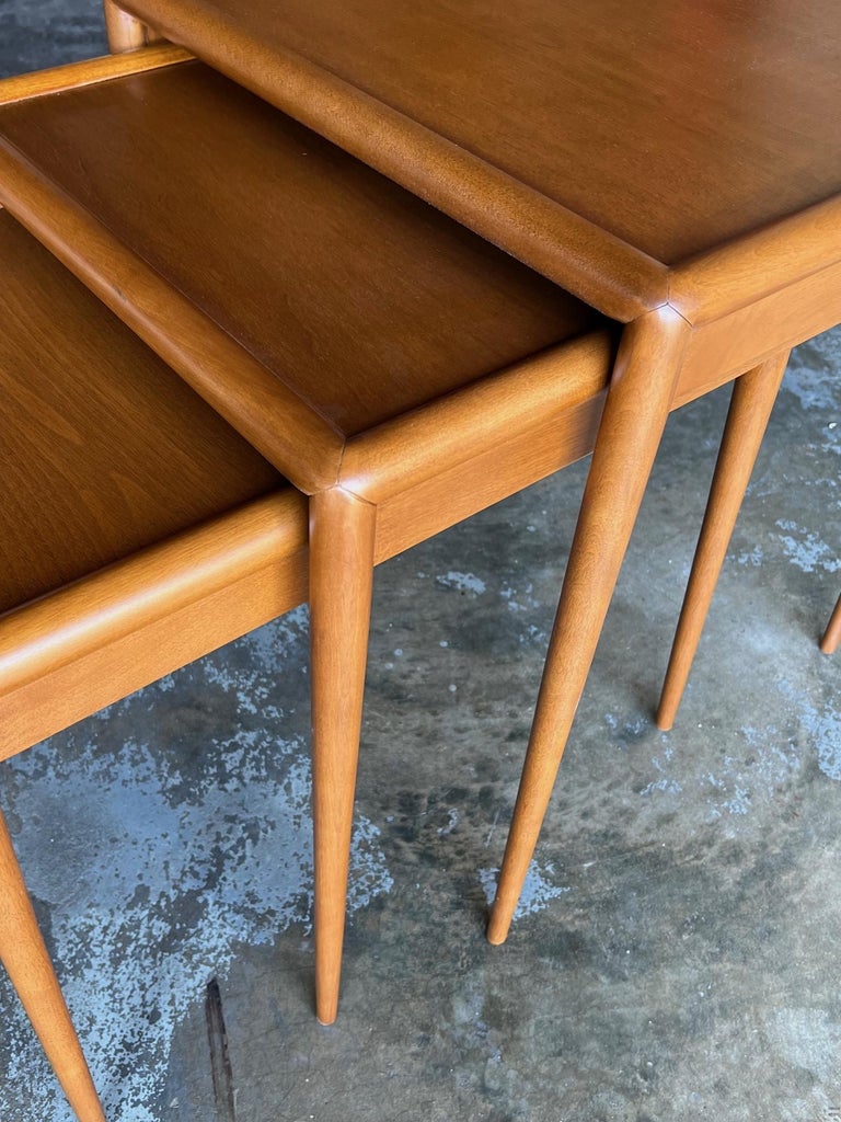 T.H.Robsjohn-Gibbings Nesting Tables for Widdicomb For Sale at 1stDibs