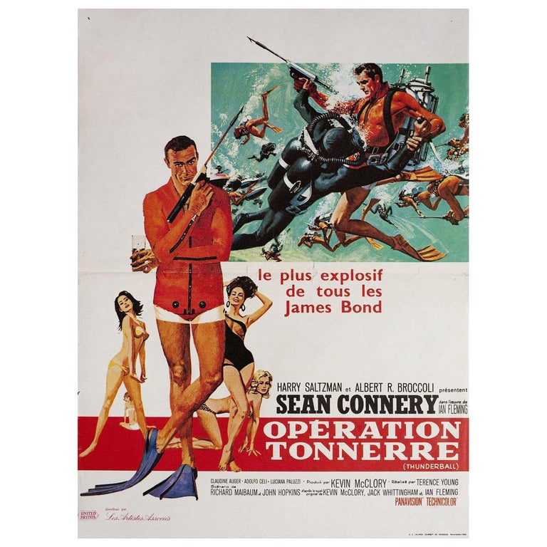 'Thunderball' R1970s French Petite Film Poster at 1stDibs