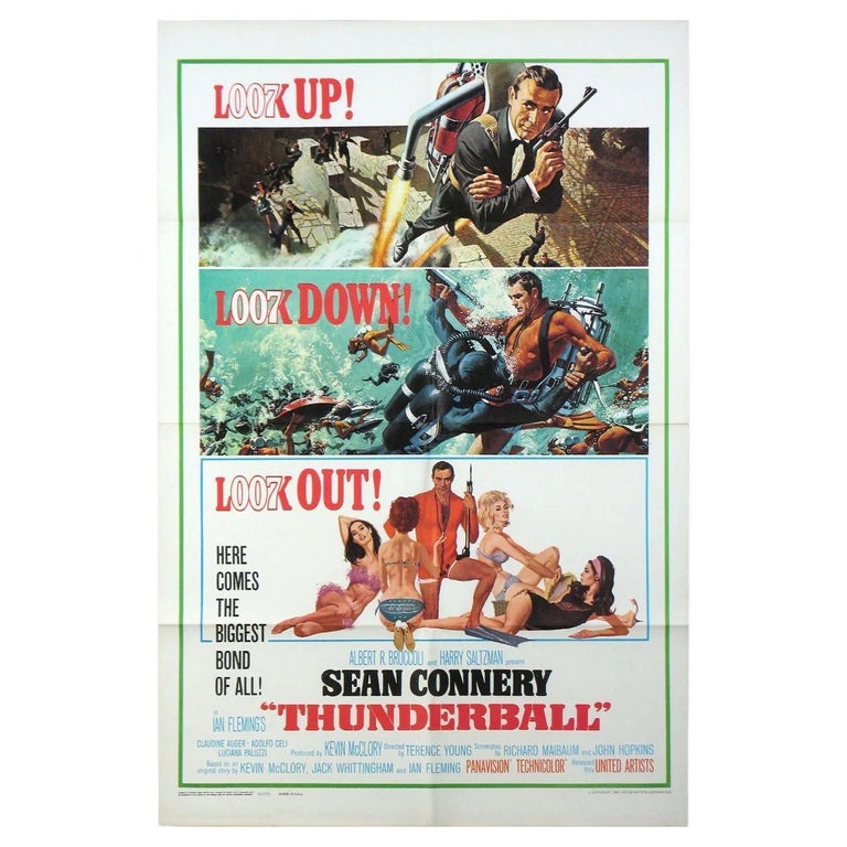 Thunderball, Unframed Poster, 1965 For Sale at 1stDibs