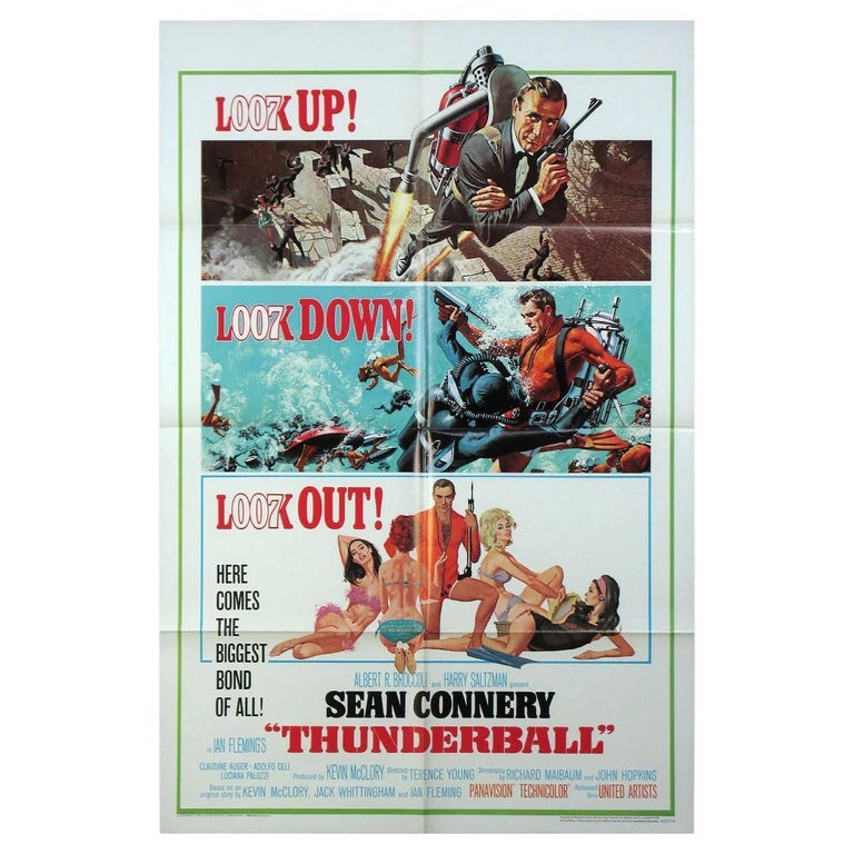 Thunderball, Unframed Poster, 1965 For Sale at 1stDibs