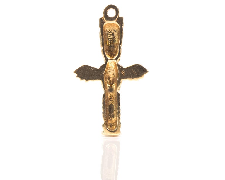 Thunderbird TOTEM Charm Pendant, 10 Karat Yellow Gold For Sale at 1stDibs