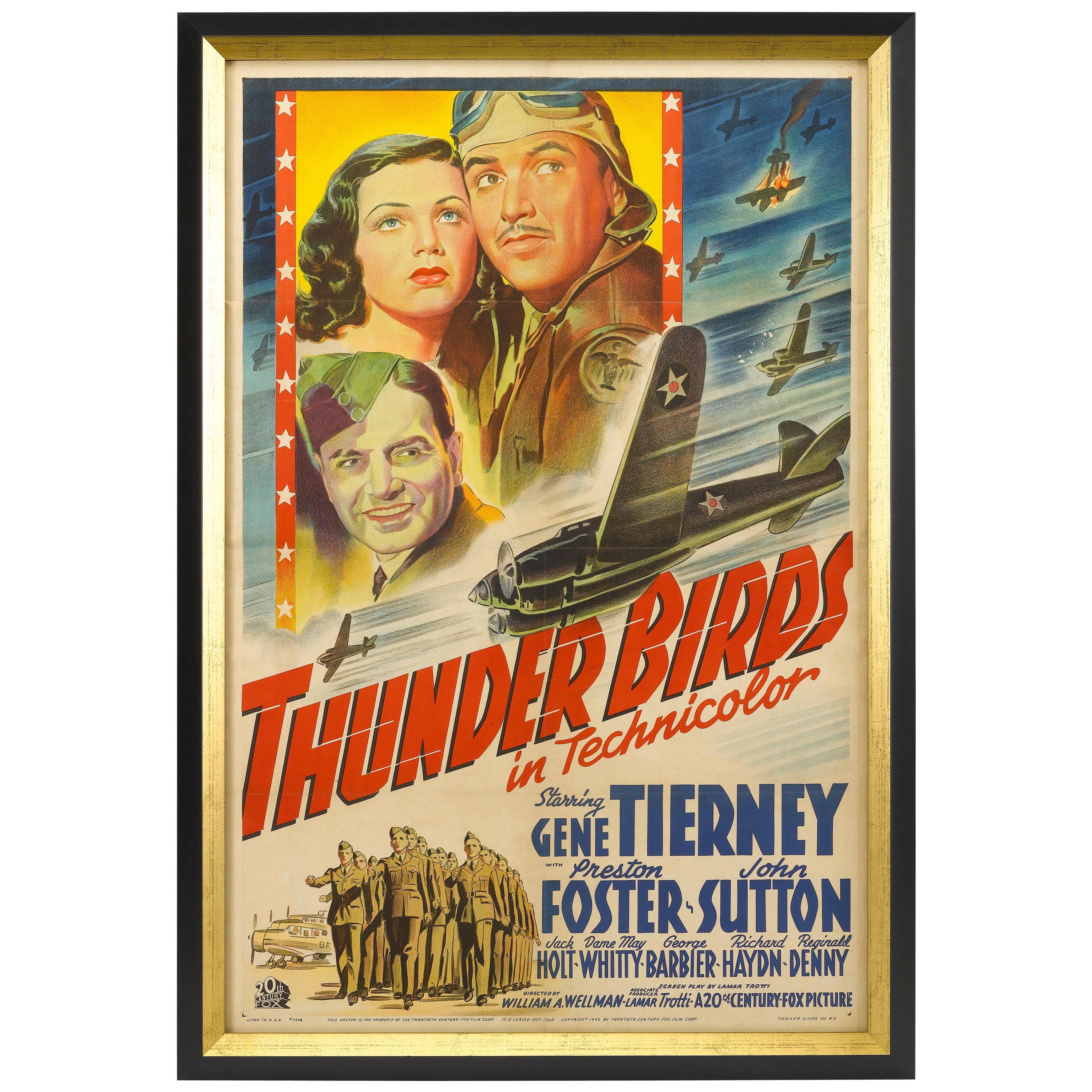 Thunderbirds World War II Vintage Aviation Movie Poster, circa 1942 at ...