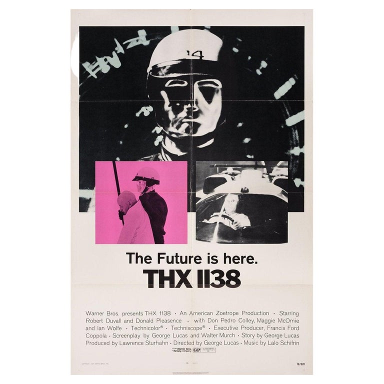 Affiche du film U.S. One Sheet, THX 1138, 1971 En vente sur 1stDibs